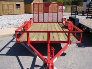 12' Custom Red Utility Trailer