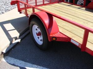 12' Custom Red Utility Trailer