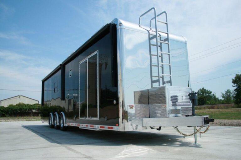 34' Custom Jr. Dragster Stacker Trailer with Bathroom Package