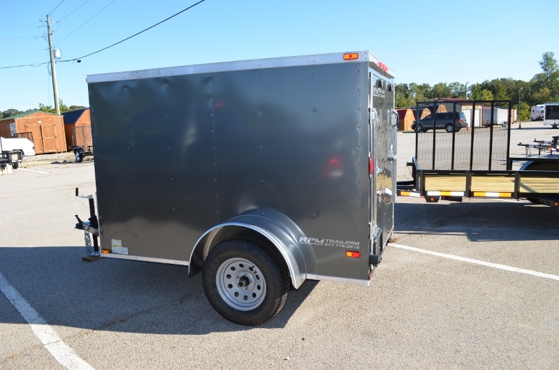 5 x 8 Charcoal Gray Enclosed Cargo Trailer