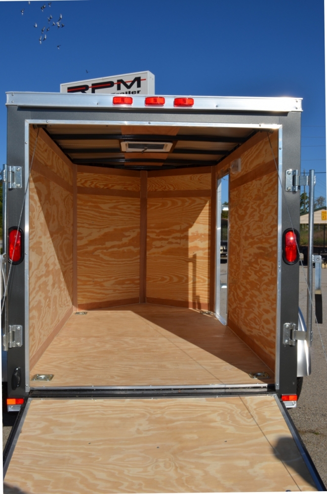 5 x 8 Charcoal Gray Enclosed Cargo Trailer