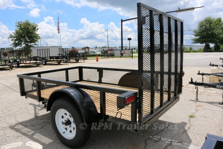 5 x 8 Open Utility Trailer with 14" High Mesh Sides